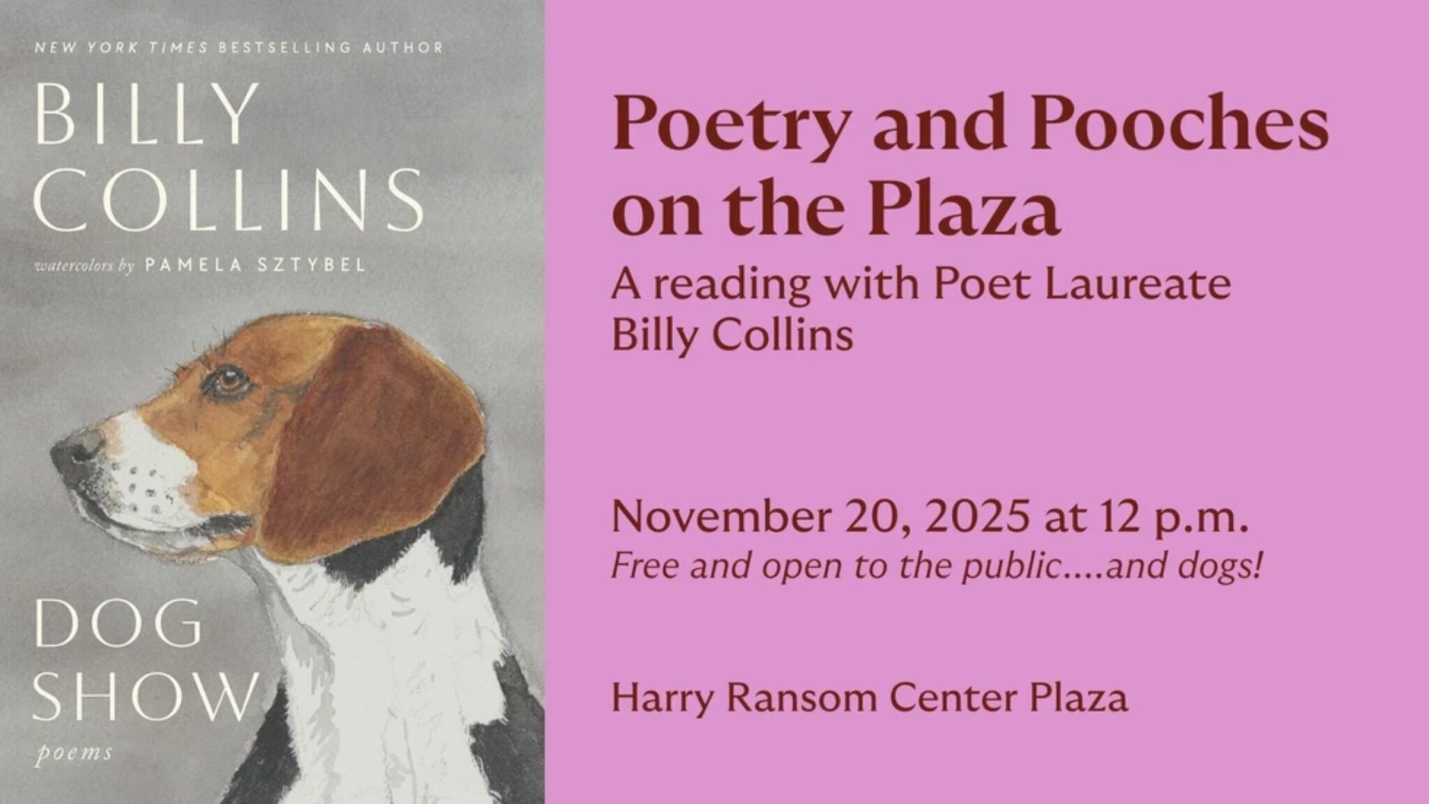 Billy Collins presentará su nuevo libro “Dog Show” en el Harry Ransom ...